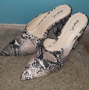 Shoes | Snakeskin Mules | Poshmark